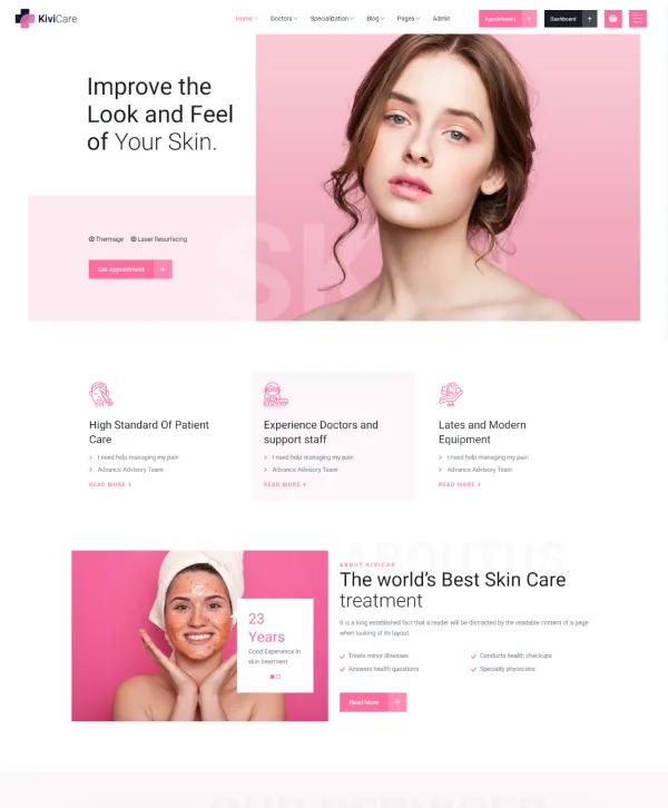Clinic And Patient Management HTML Template | KiviCare